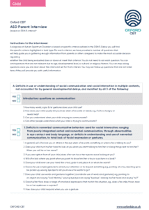 CAST (Autism) | Oxford CBT