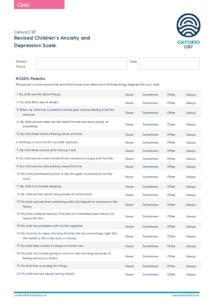 RCADS (Children) | Oxford CBT