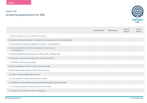 ASD Screening Questionnaire | Oxford CBT